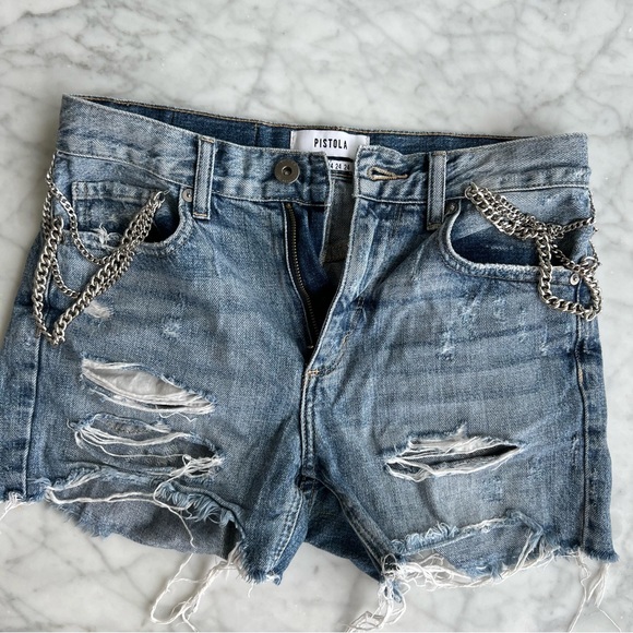 pistola | Shorts | Pistola Denim Chain Shorts | Poshmark